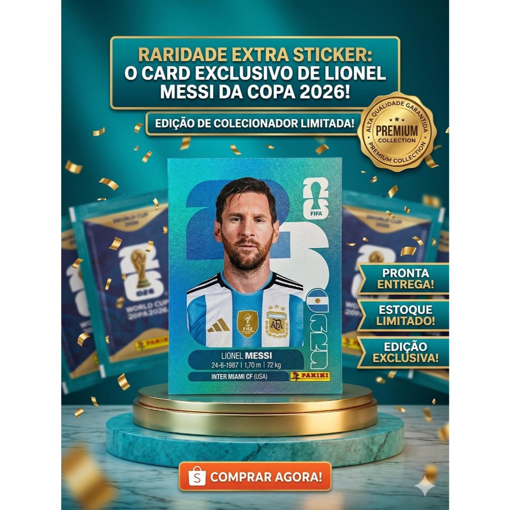 Figurinha Custom Lionel Messi Copa 2026 - Alta Qualidade | Shopee Brasil
