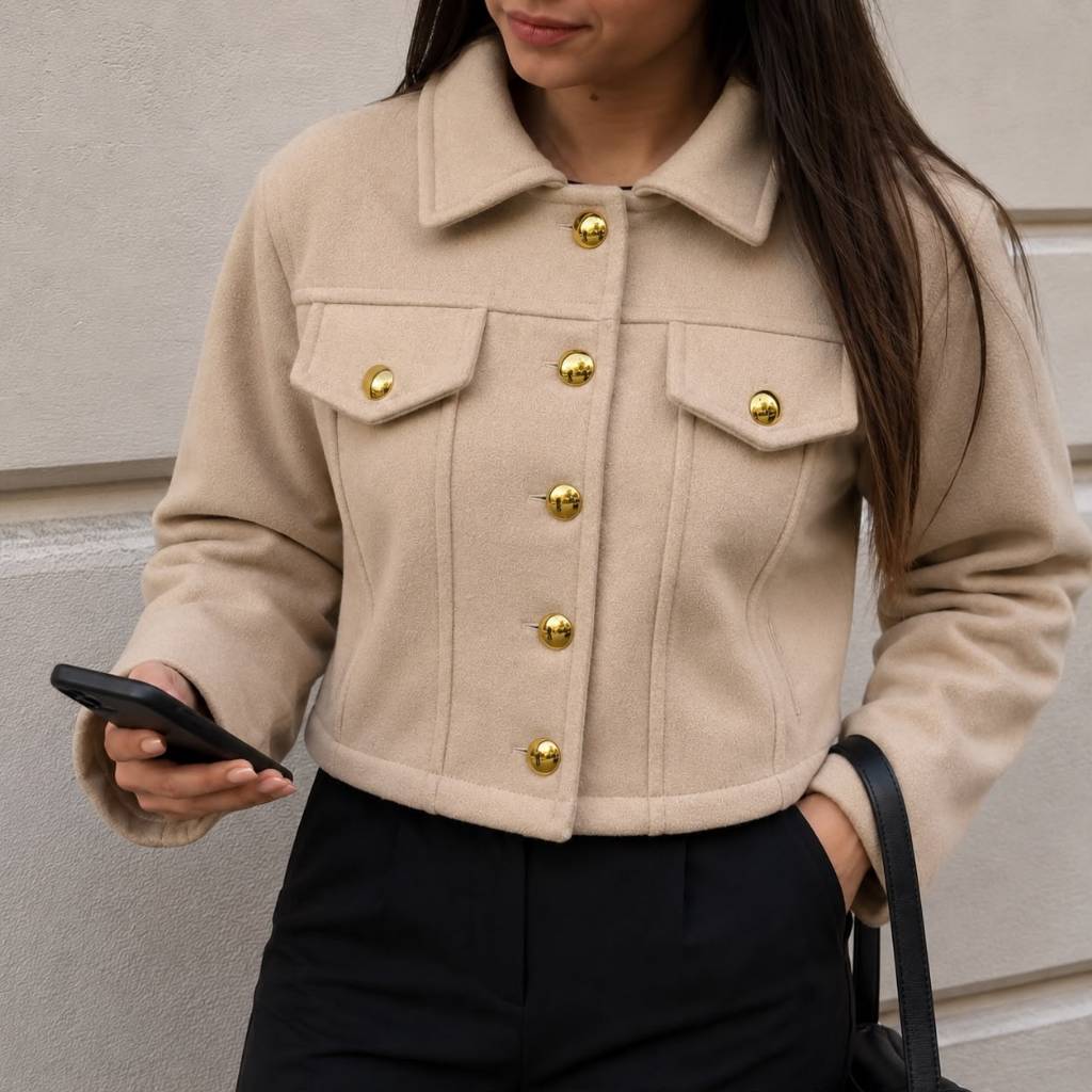 LABELLY MODAS | CASACO CURTO FEMININO LÃ BATIDA JAQUETA MODA INVERNO ...