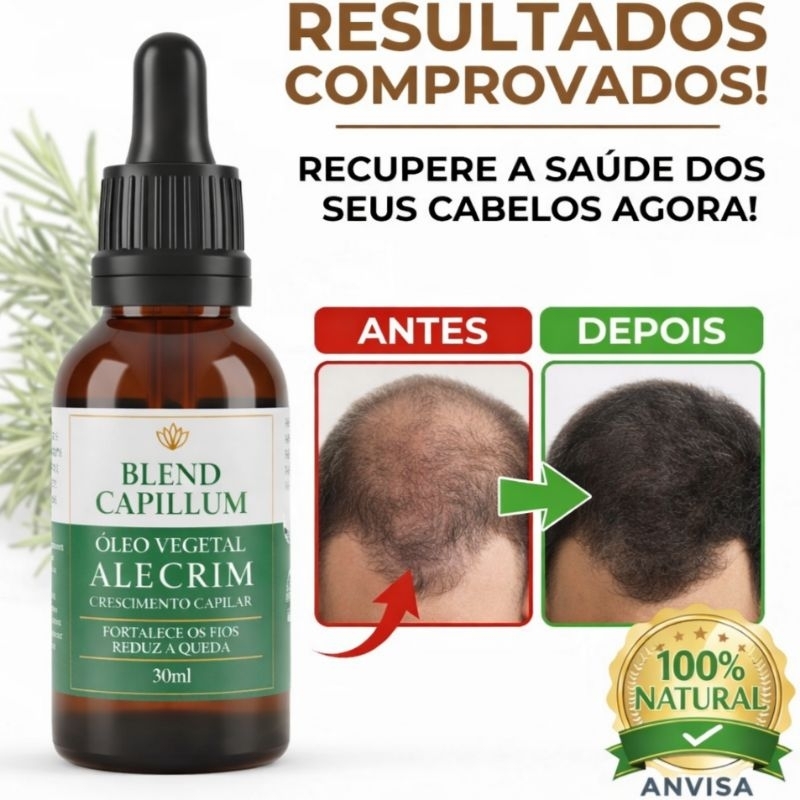 Óleo vegetal Alecrim Blend Capillum 30ml Crescimento Capilar Reduz ...
