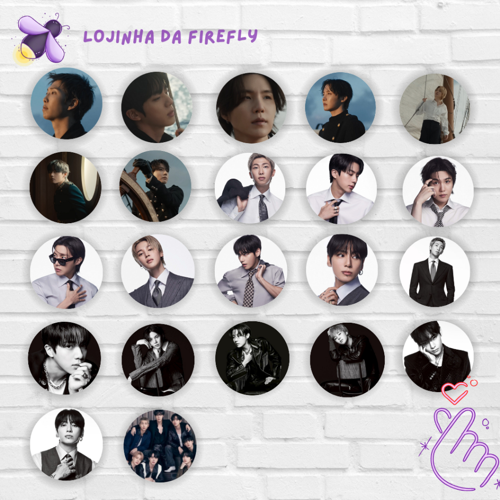 Bottons 5,8cm BTS/Arirang//Kpop/Jungkook/RM/Jin/Suga/V/Jimin/Jhope ...