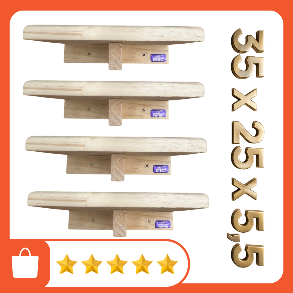 Prateleira Para Gatos 35x25x5,5 Madeira Pinus Premium Gatificacao ...