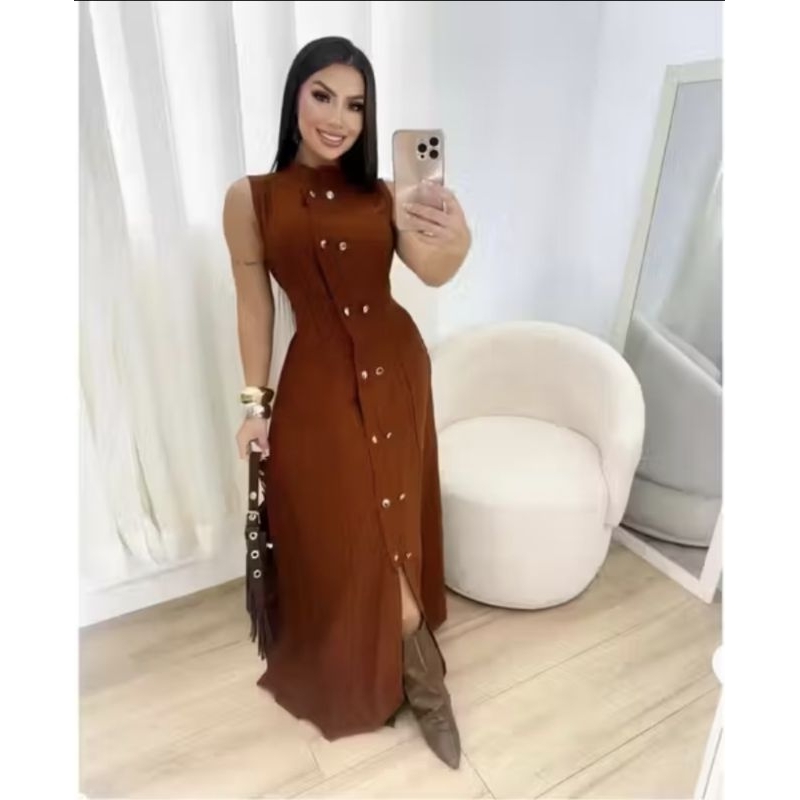 Vestido Gola de Padre em Promoção na Shopee Brasil 2026