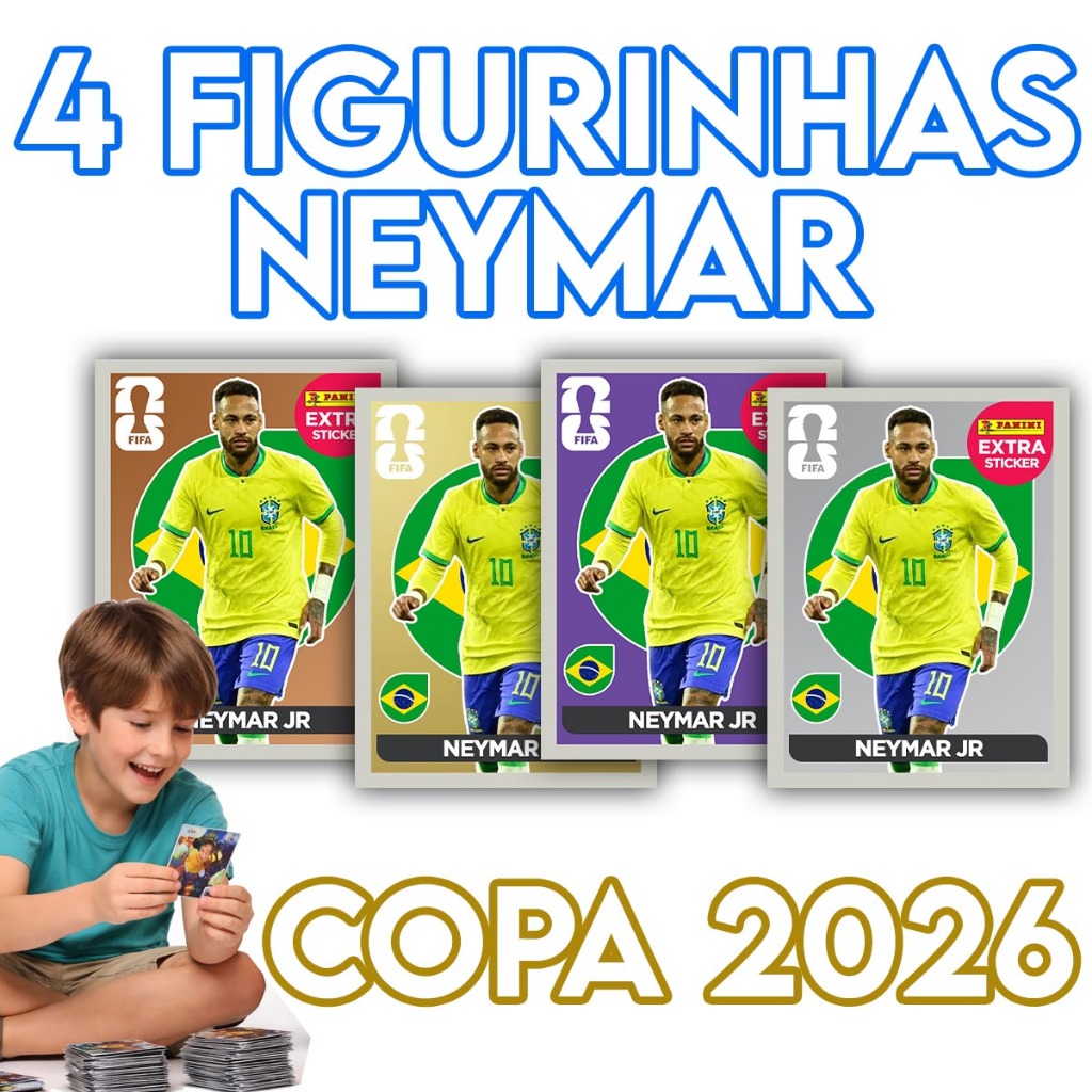 kit Figurinhas Legends NEYMAR Copa do Mundo 2026 Cristiano Ronaldo ...