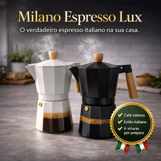 Cafeteira Italiana Milano Espresso Lux 300ml 6 Xícaras Moka Café ...