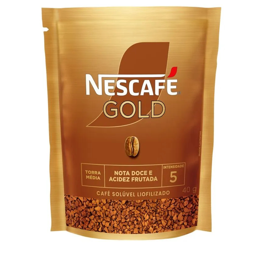 Café Solúvel Nescafé Gold Liofilizado - Sache Refil 40g - Intensidade 5 ...