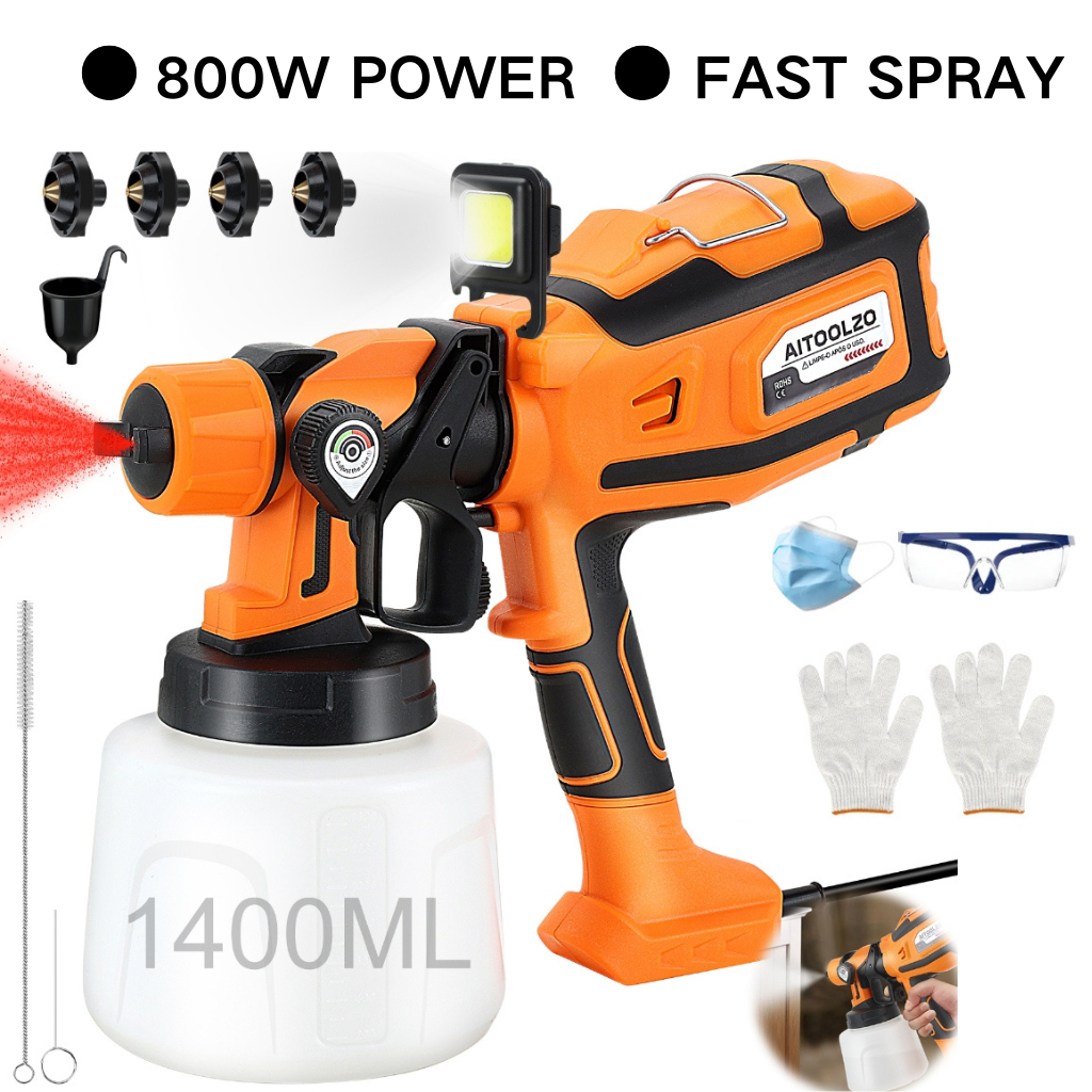 Electric Paint Gun 800W 1400ml Paint Sprayer – Pistola de Pintura ...