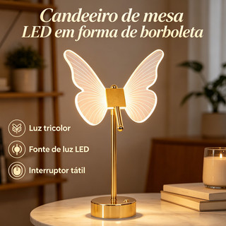 Luminária Borboleta LED Dimmável 3000K-6000K, Decoração Romântica ...