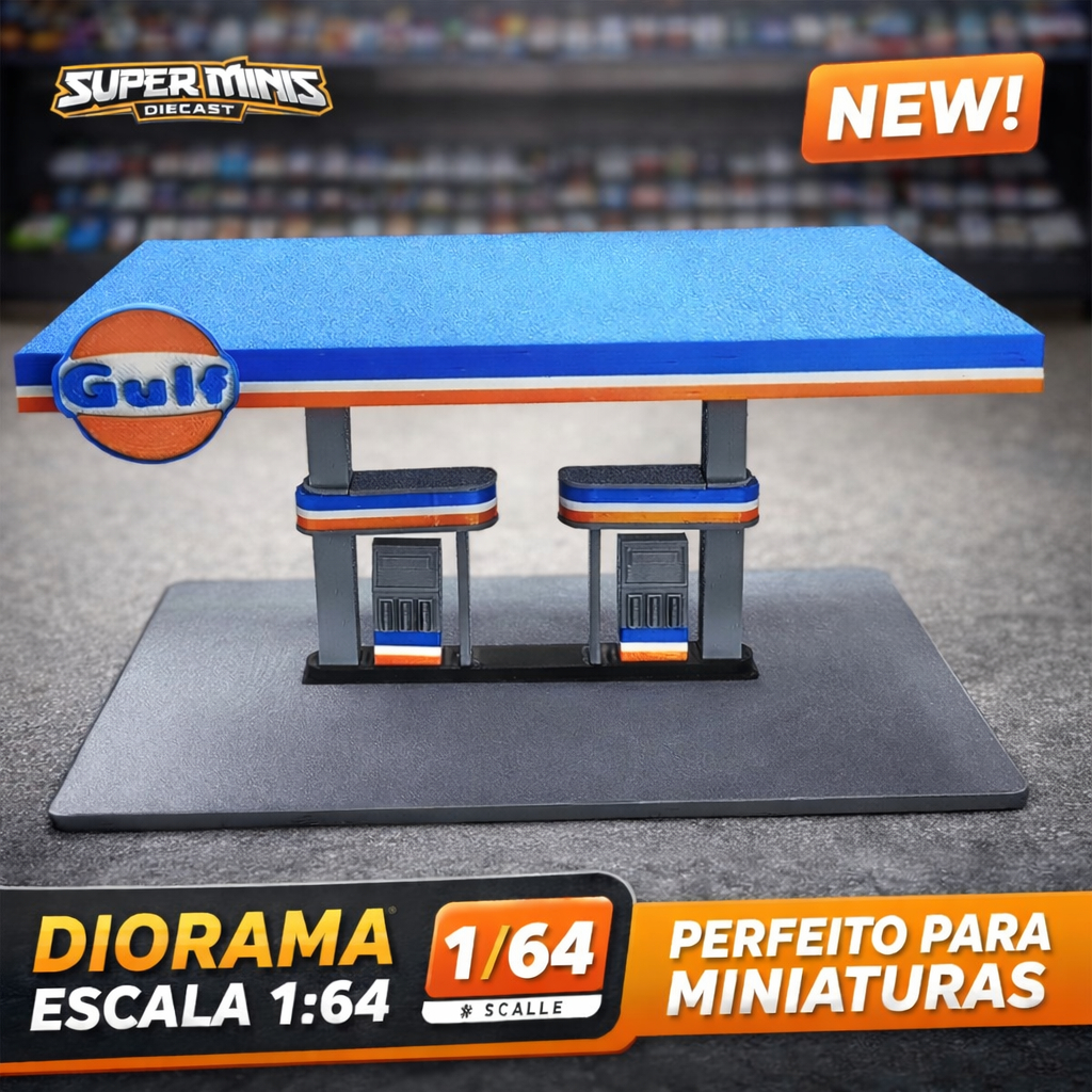 Diorama Posto para escala 1:64 Hot Wheels | Shopee Brasil