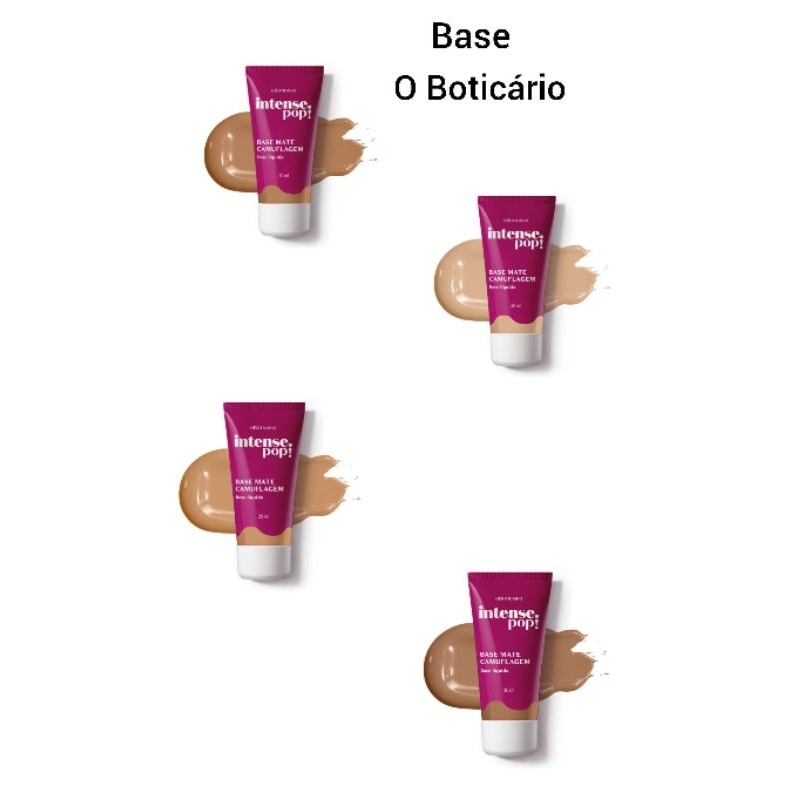 Base Líquida Mate Camuflagem Intense Pop 20 ml O Boticário | Shopee Brasil