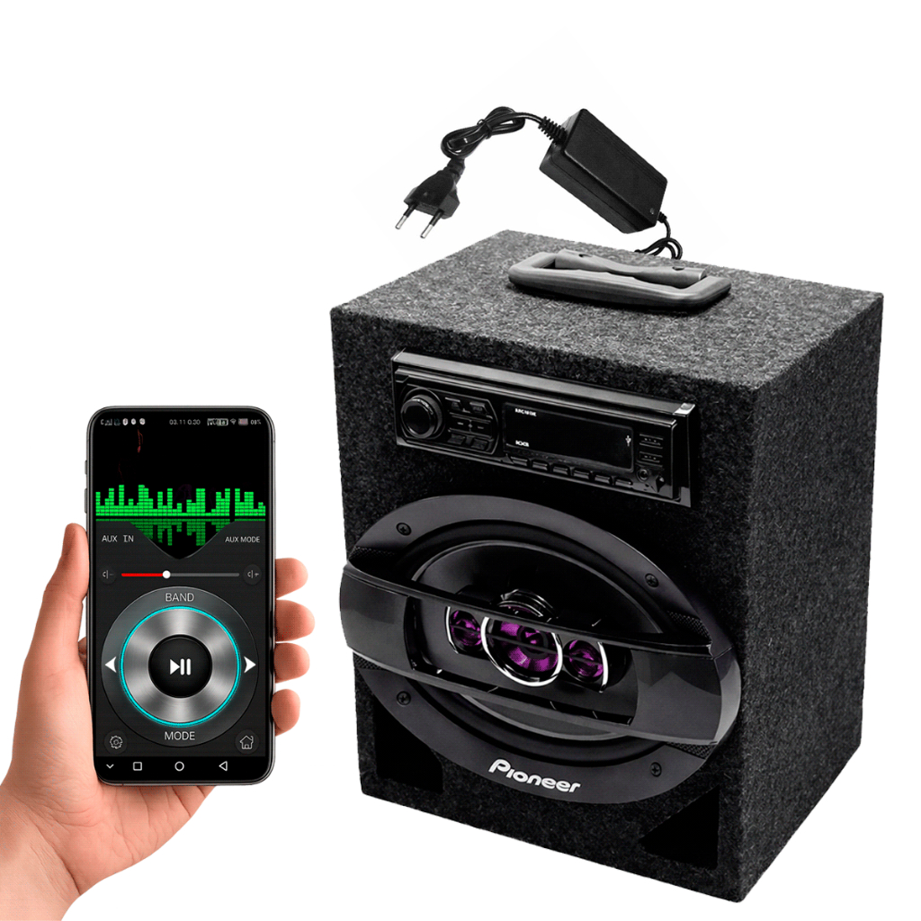 Caixa Bob Bluetooth Residencial 1x6'9 Pioneer Ativa Usb pen drive ...