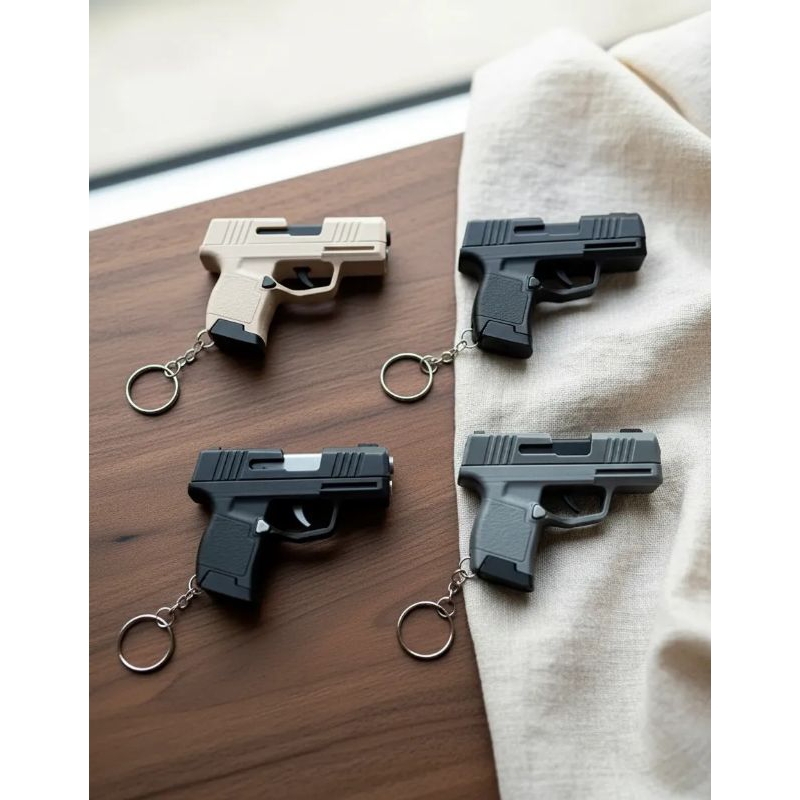 Chaveiro SIG Sauer P365 miniatura 9cm Efeito Deslizante no slide com ...