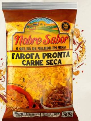 Farofa Nobre Sabor Pronta Carne seca | Shopee Brasil