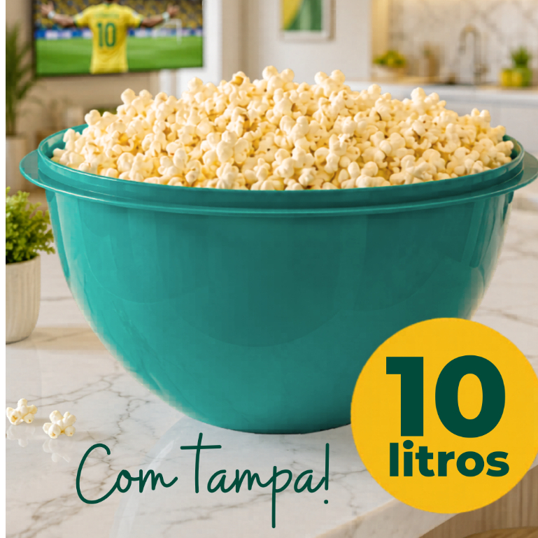 Tigela saladeira bowl bacia GRANDE 10 LITROS Pote plástico resistente ...