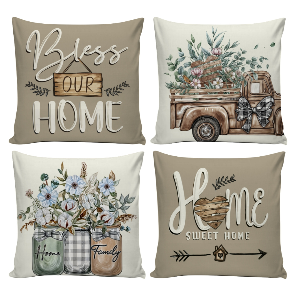 Kit 4 Capas de Almofadas Decorativas 45x45cm Coleção Encanto home ...