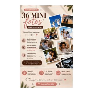 36 Mini Fotos Personalizadas | Estilo Polaroid Aesthetic | Papel ...