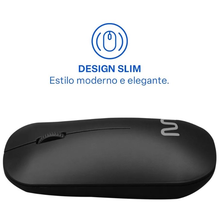 Mouse Sem Fio Slim Box Conexão Usb 1200dpi 3 Botões Preto Multi ...