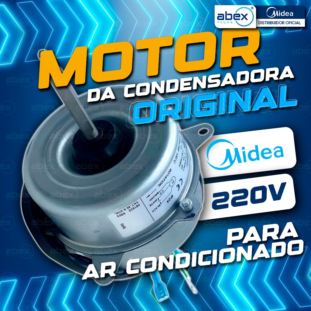 Motor Ventilador Condensadora Split 220v Springer Midea Carrier 9000 ...