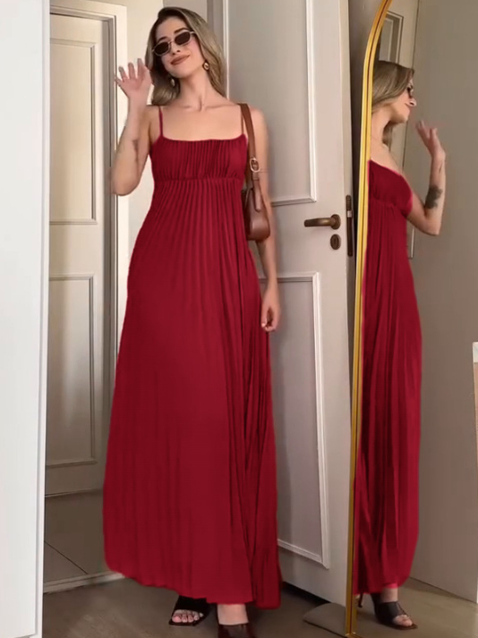 Vestido feminino casual de verão, conjunto de praia simples em estilo ...