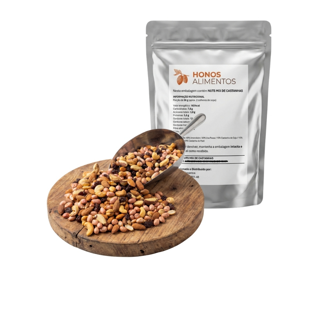 Mix De Castanhas 1kg Amendoim Uva Passa Amêndoas Castanha De Caju E ...