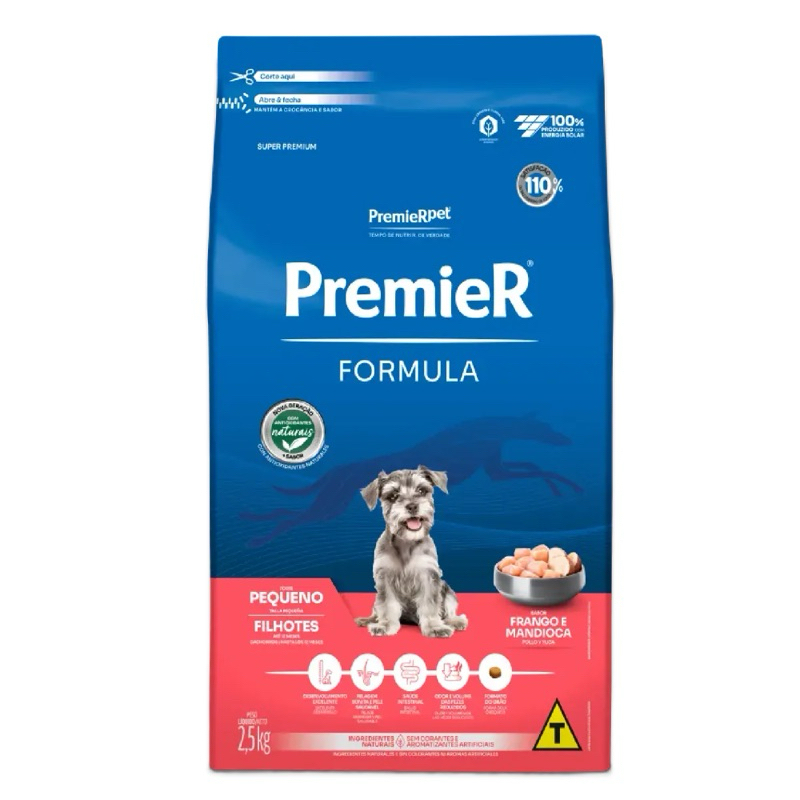 Ração Premier Formula Filhotes Raças Pequenas 2,5kg Sabor Frango Super ...