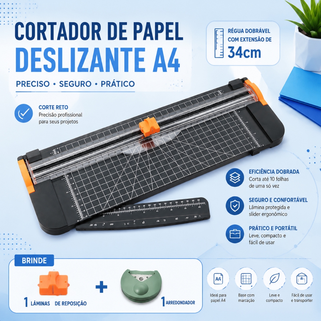Portátil Guilhotina Cortador De Papel A4 Ferramenta De Corte Manual ...