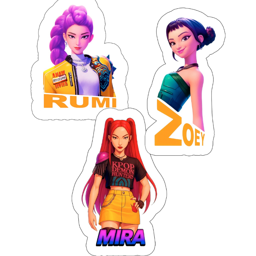 Almofada Infantil Huntrix Demon Hunters Guerreiras do KPop Zoey Rumi ...