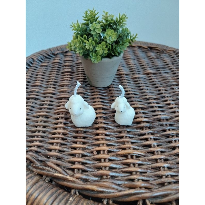 30/50 Mini Velas Ovelinhas (4 X 3,0cm Chá de Bebê Nascimento | Shopee ...