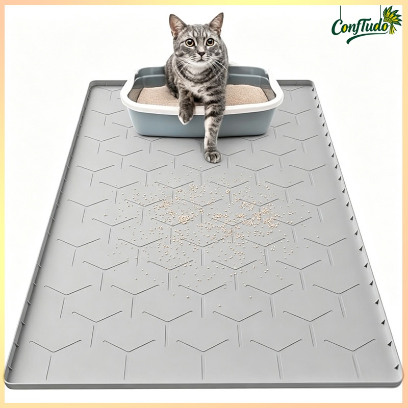 Pet Silicone Mat 87x57cm Waterproof Moisture-resistant Cat Litter Box ...