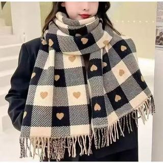 Cachecol Lenço Unissex Grande Xale Echarpe Coração Xadrez 917 | Shopee ...