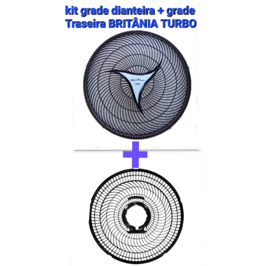 Kit grade dianteira e grade traseira para ventilador Britânia Turbo ...