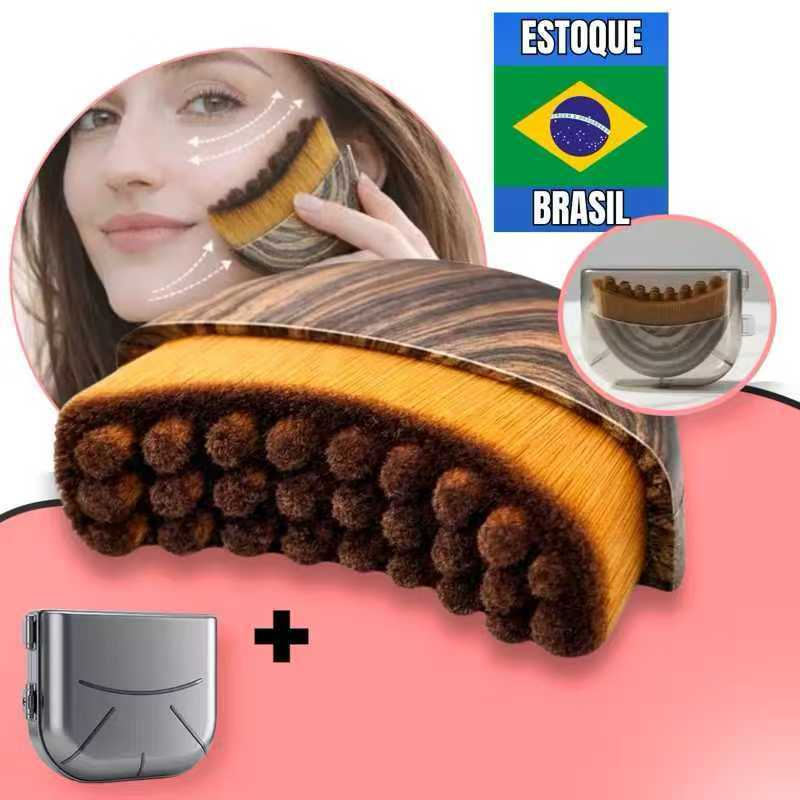 Escova de Massagem Drenagem Linfática Facial | Lifting Mandíbula ...