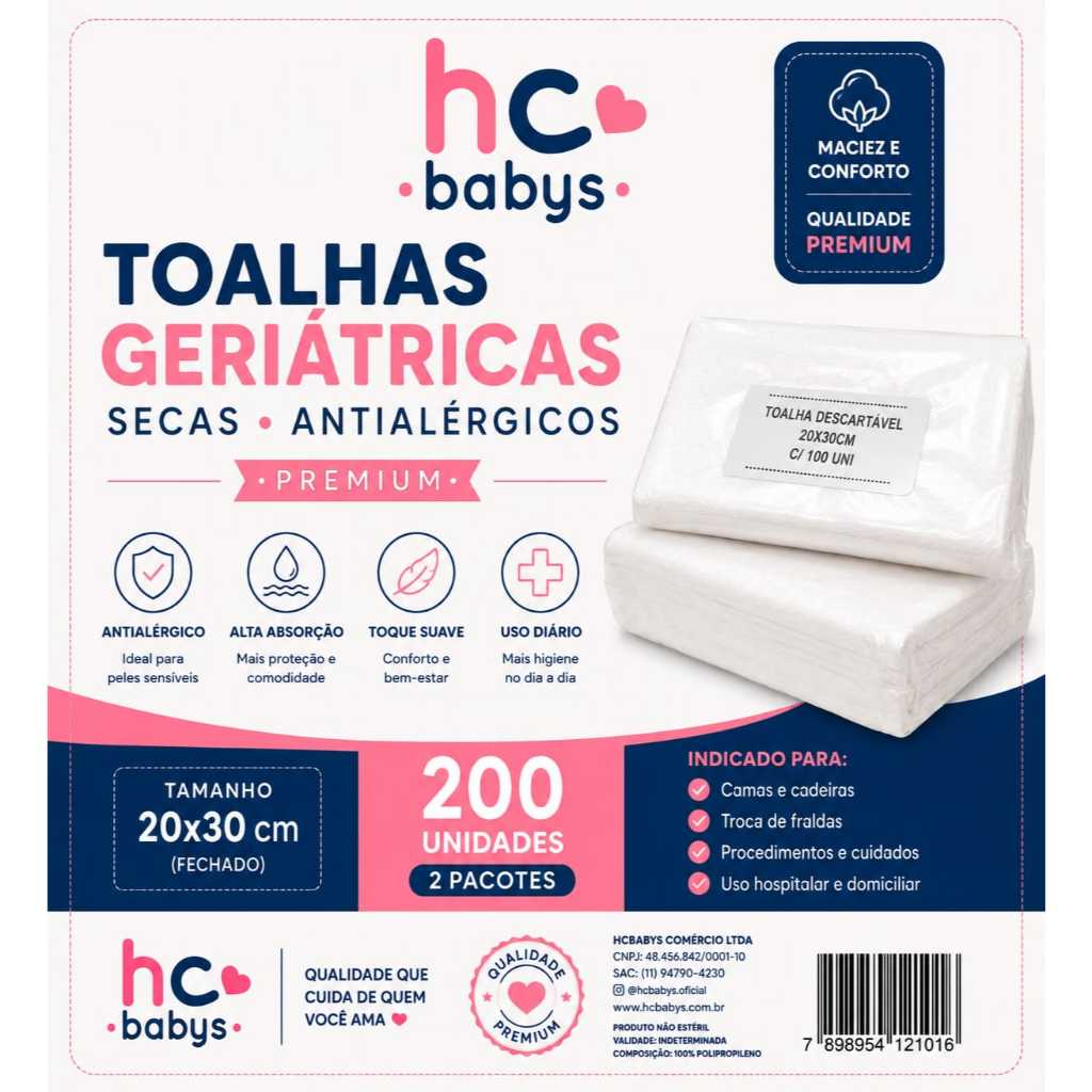 Kit 4 pacotes de toalha umedecidas geriatrica / E SECAS | Shopee Brasil