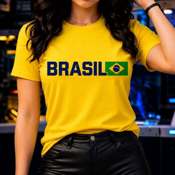 Blusa Brasil Unissex Camiseta T-shirt Camisa Casual 100% Algodão ...