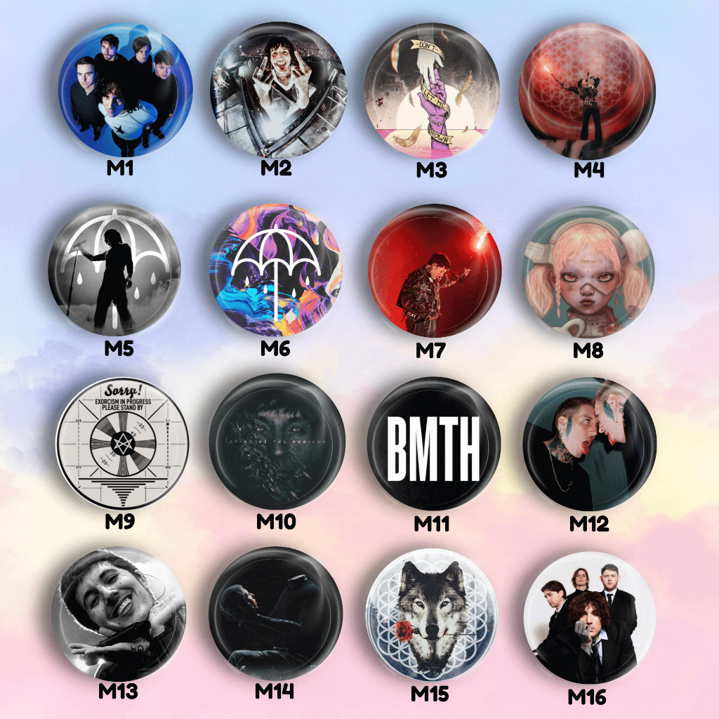 Botton Bring Me The Horizon (5 unidades) 4,4cm | BMTH | Oliver Sykes ...