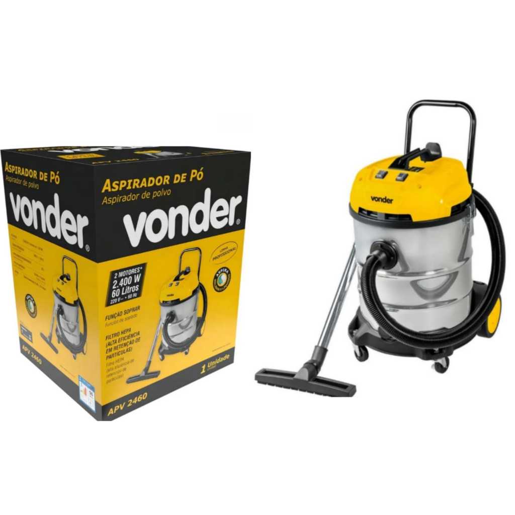 Aspirador De Pó Profissional 2.400w 60 Litros Apv 2460 Vonder 220V A ...