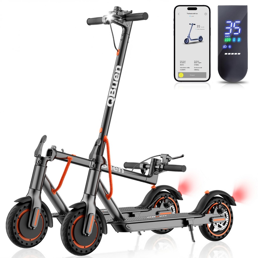 500w Patinete Elétrico Foldable Bluetooth 25km Autonomy Orange Basic ...