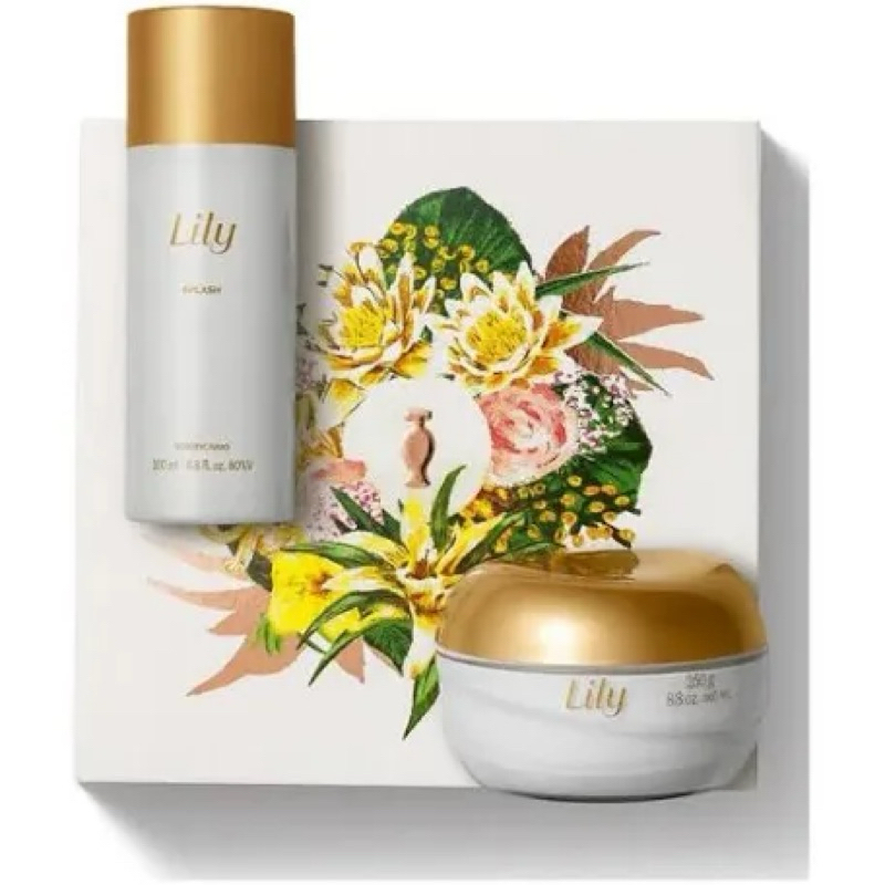 Kit creme lily 250gr + body splash lily 200ml - Oboticario | Shopee Brasil