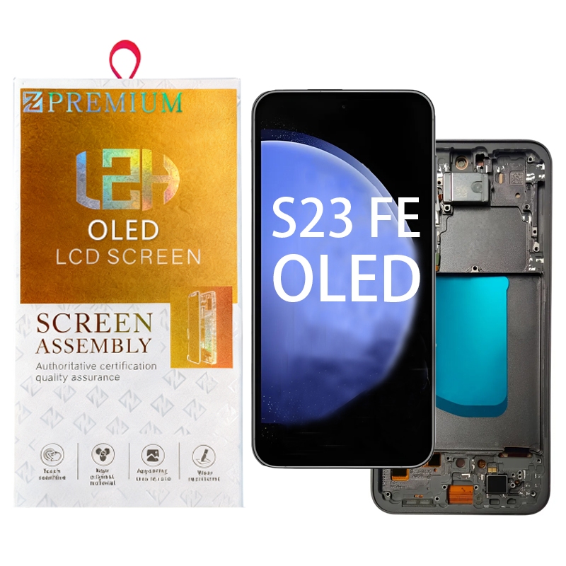 Tela Touch Display Lcd Frontal Compatível Samsung S23 FE OLED Com Aro ...