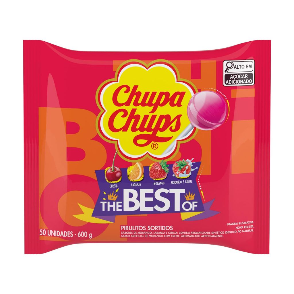 Pirulito Chupa Chups - Corantes Naturais - Sabores Sortidos. 50 ...