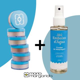 Kit Profissional Maria Margarida Pó De Tapioca + Fixador Ate Embaixo D ...