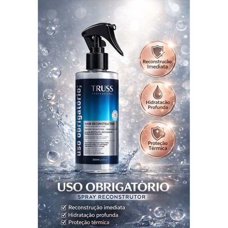 Uso Obrigatório da TRUSS Reconstrução Capilar Proteção Térmica | Shopee ...