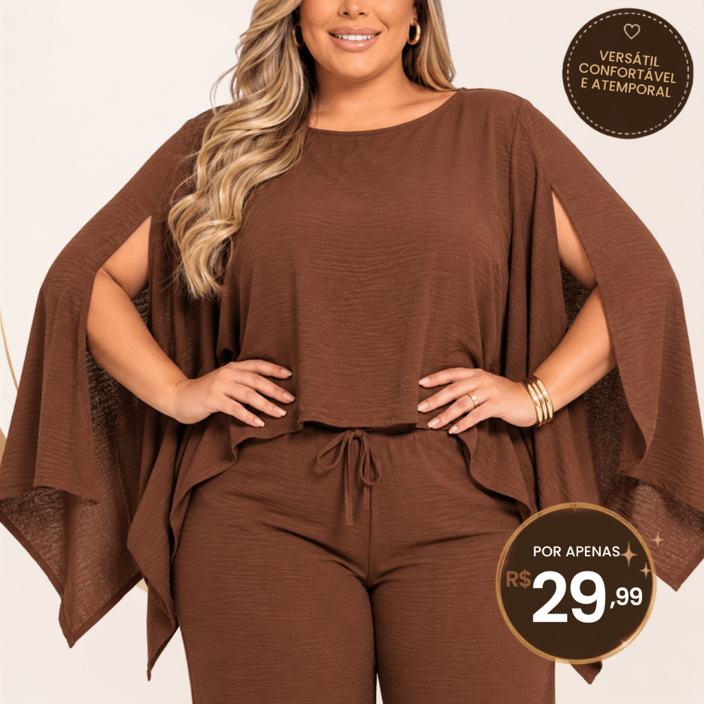 Blusa Bata Plus Size Multiformas 3 em 1 – Versátil, Moderna e ...