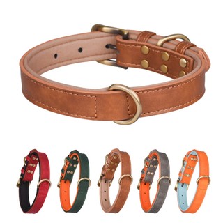 Coleira Vintage de Couro PU | Para Cães Pequenos e Gatos, Resistente e ...