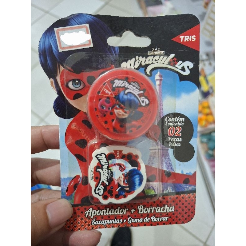 Kit apontador e borracha Miraculous antigo vintage raro | Shopee Brasil