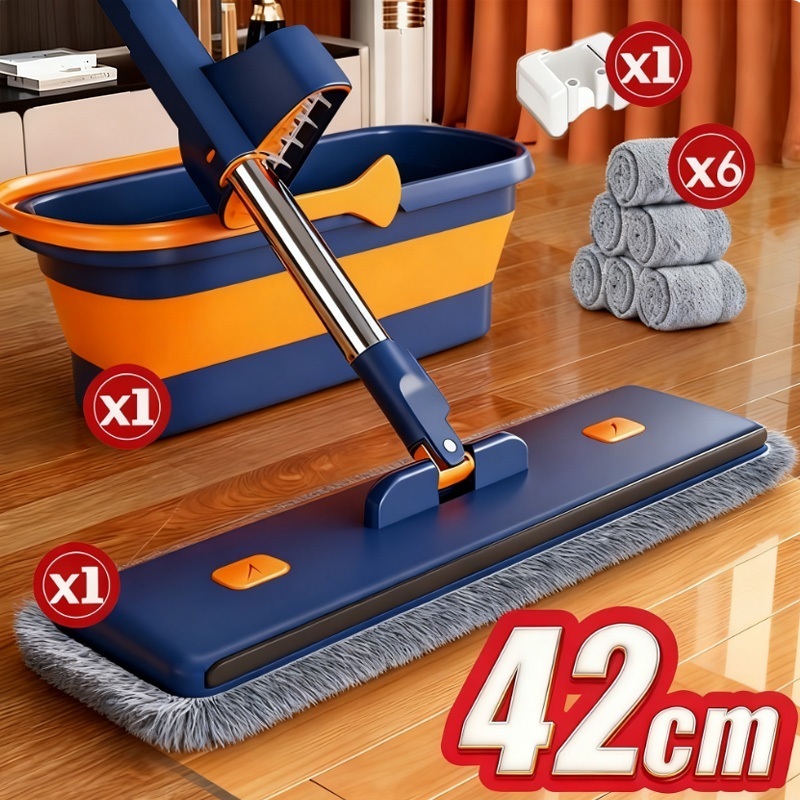 KIT 9 Esfregão Lazy Mop Mop Mãos Livres Mop Kit De Limpeza Seco/Molhado ...
