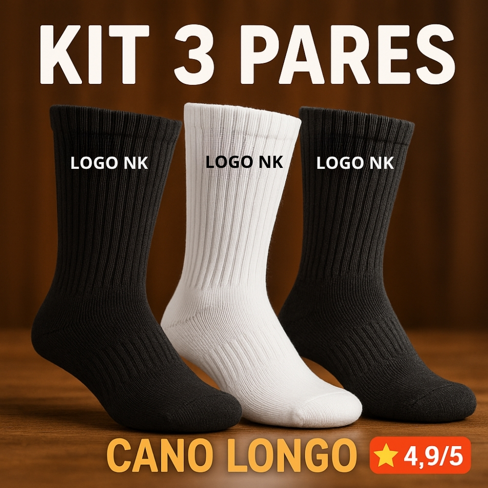 Meia Cano Alto Pares Esportiva Masculina Feminina Corrida | Shopee Brasil