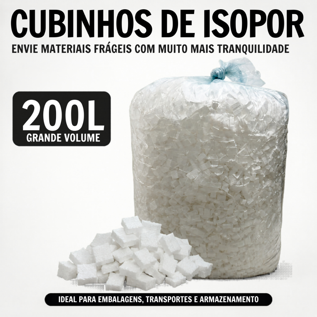 Isopor Cubo Enchimento Caixas Embalagens EPS 200 Litros Proteção Para ...