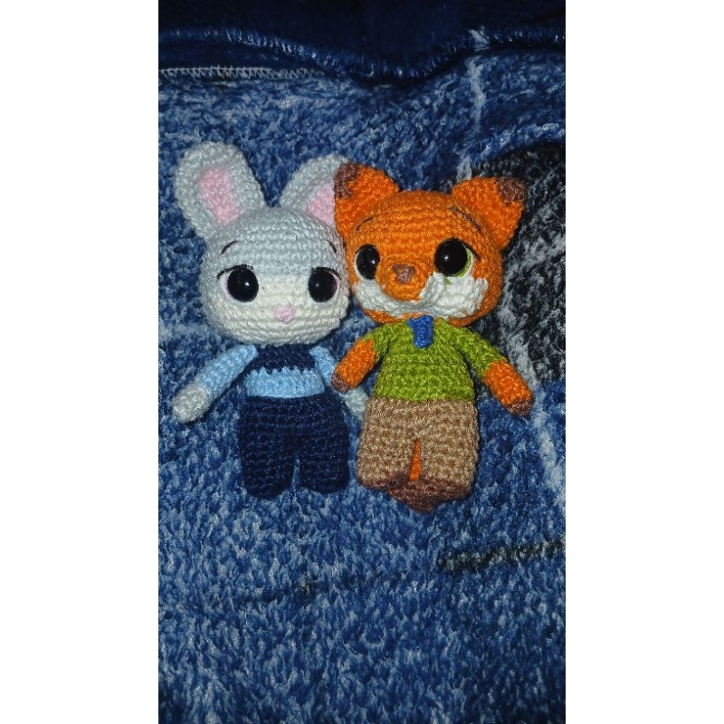 Judd Hopper e Nick Wider Zootopia Amigurumi | Shopee Brasil