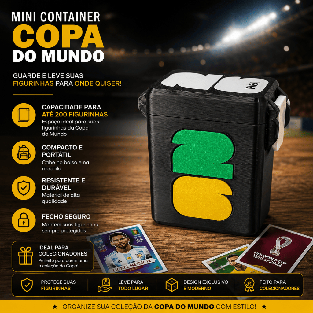 Organizador Porta Figurinha 3D Copa do Mundo 2026 Design Único - Fifa ...