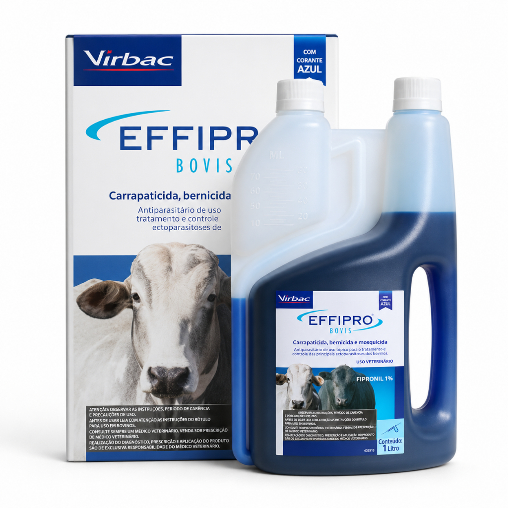 Effipro Bovis Virbac 1L Carrapaticida Bernicida e Mosquicida para ...